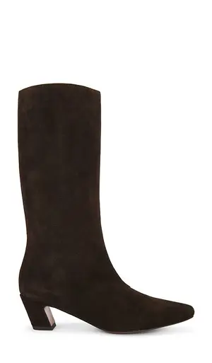 LOEFFLER RANDALL Cleo Suede Mid-calf Block Heel Boots
