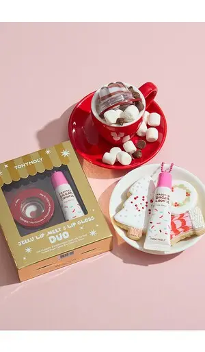 TONYMOLY Jelly Lip Melt & Lip Gloss Key Chain Duo