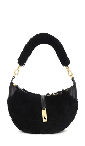 Polo Ralph Lauren Shearling & Vachetta Leather Shoulder Bag