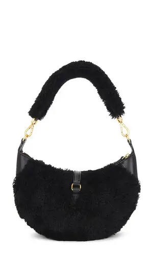 Polo Ralph Lauren Shearling & Vachetta Leather Shoulder Bag