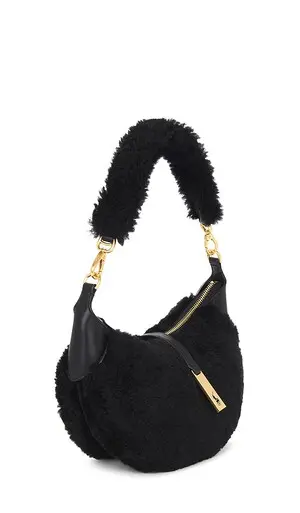 Polo Ralph Lauren Shearling & Vachetta Leather Shoulder Bag