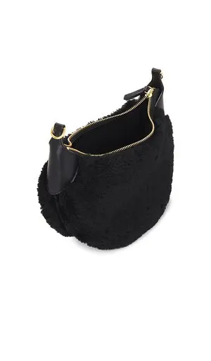 Polo Ralph Lauren Shearling & Vachetta Leather Shoulder Bag