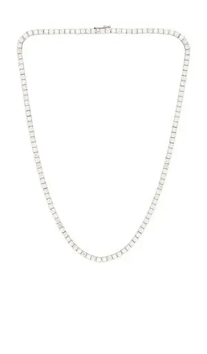 HEAVEN MAYHEM Lab Grown Tennis Necklace - Silver