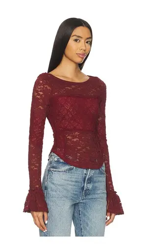 Free People Lace Layering Long Sleeve - Cabrenet