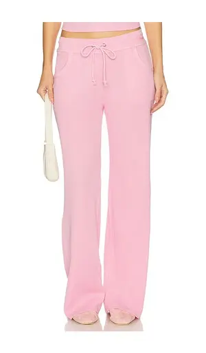 Frankies Bikinis Emma Thermal Pant In Pink - Blush