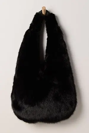Apparis Maxi Colette Faux Fur Shoulder Bag - Noir