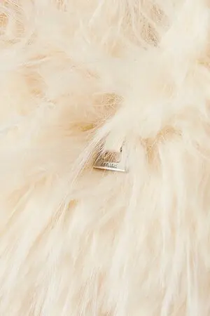 Apparis Colette Fringe Fur Shoulder Bag - Ivory