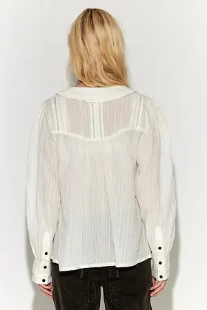 Free People Hannah Long Sleeve Blouse
