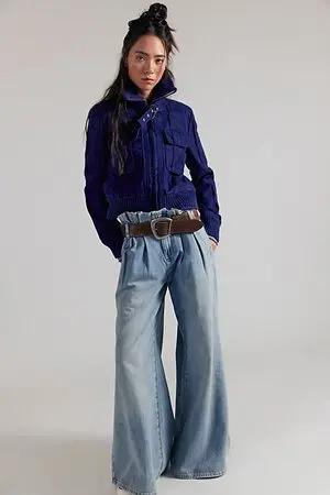 Free People Pleated Jeans For Women