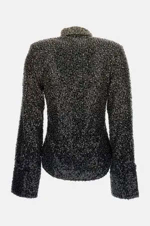 ROTATE BY BIRGER CHRISTENSEN Beaded Polo Shirt