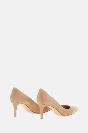 GIANVITO ROSSI 70 Suede Decollete - Brown