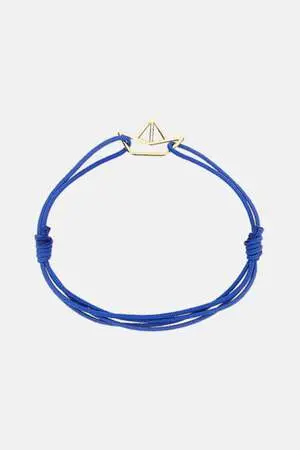 ALIITA Thread Bracelet With 9k Gold Charm Blu