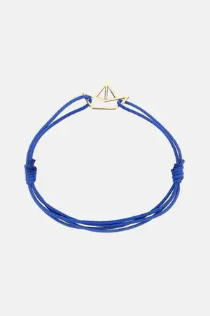 ALIITA Thread Bracelet With 9k Gold Charm - Blue