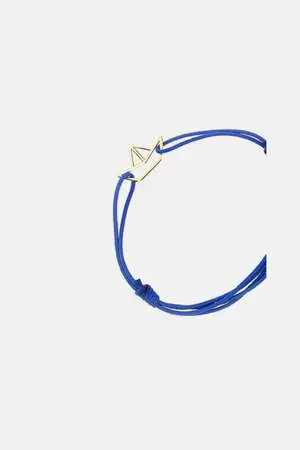 ALIITA Thread Bracelet With 9k Gold Charm - Blue