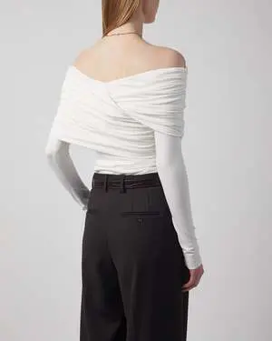 VIVEH Off-the-shoulder Viscose Top - Coconut