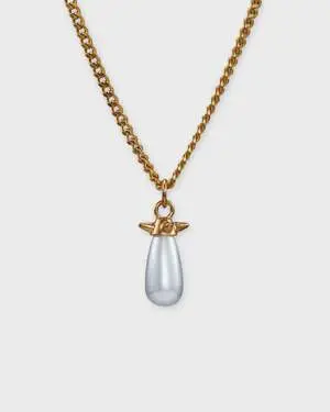 MARIA NILSDOTTER Pearl Tear Necklace - Gold