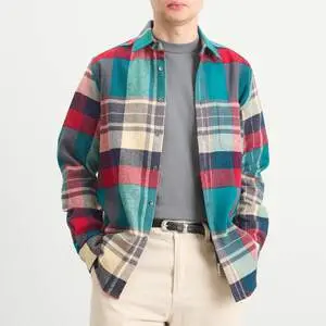 Portuguese Flannel Tintor Flannel Check Shirt - Green/red/navy