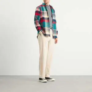 Portuguese Flannel Tintor Flannel Check Shirt - Green/red/navy