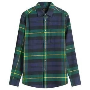 Portuguese Flannel Cabin Flannel Check Shirt Navy/green