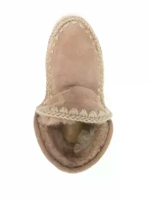 Mou Crochet Stitch-trim Boots