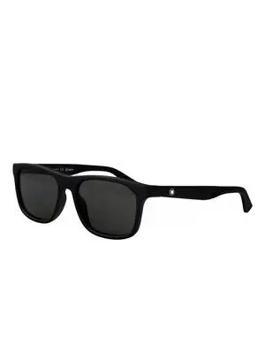 Montblanc Rectangle Logo Sunglasses - Black