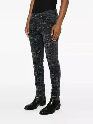 PURPLE BRAND Embellished Distressed Denim