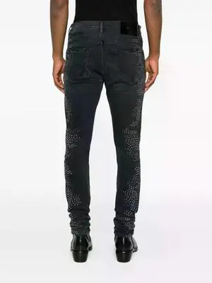 PURPLE BRAND Embellished Distressed Denim