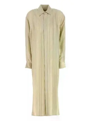 Le Kasha Striped Silk Shirt Dress