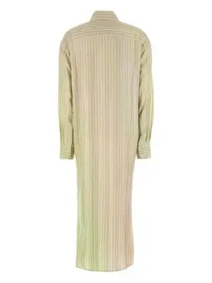 Le Kasha Striped Silk Shirt Dress