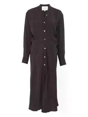 Studio Nicholson Fiore Midi Shirt Dress - Brown