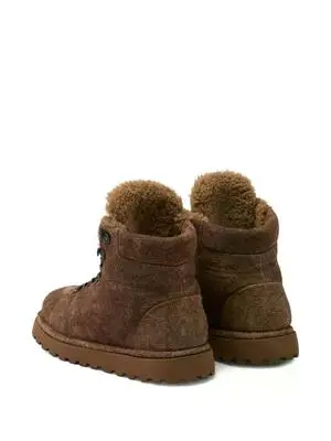 Marsèll Pallottola Shearling Lace-up Boots - Brown