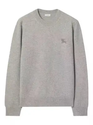 Burberry Logo-detail Wool Sweater - Grey