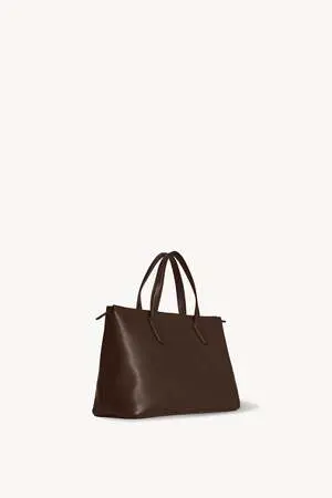 THE ROW Marcel Bag In Leather - Deep Brown