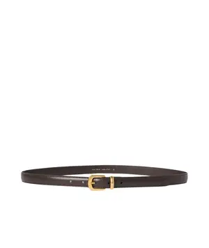 THE ROW Ring Belt - Dark Brown