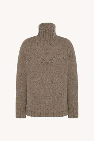 THE ROW Balzac Cashmere Turtleneck - Sepia