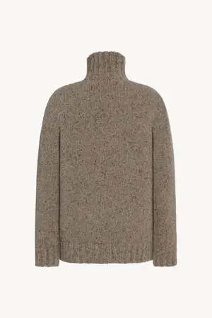 THE ROW Balzac Cashmere Turtleneck - Sepia