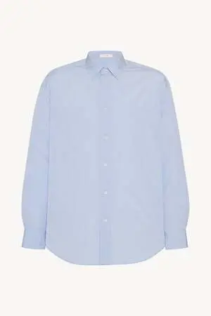 THE ROW Granada Shirt In Cotton - Light Sky Blue