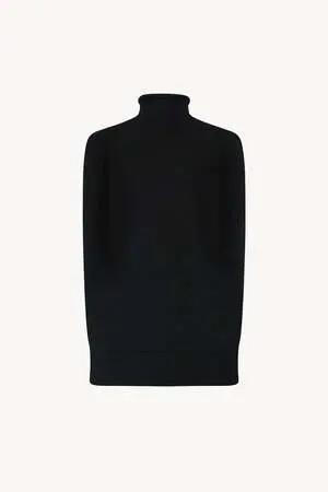 THE ROW Meo Cashmere Turtleneck Vest - Black