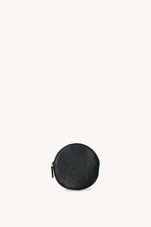 THE ROW Round Leather Pouch - Black