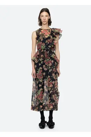 Sea Cornelia Floral Print Midi Dress