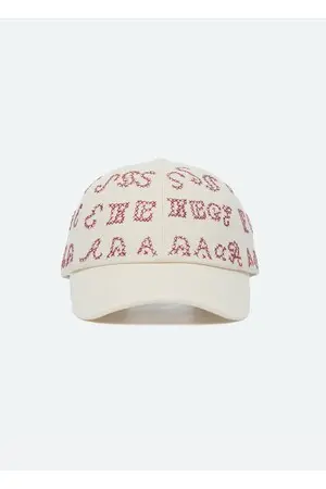 Sea Kit Embroidered Cap - Red