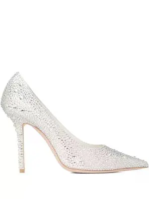 JIMMY CHOO Love 100 Crystal-embellished Pumps