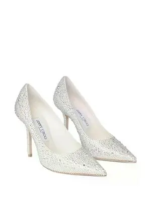 JIMMY CHOO Love 100 Crystal-embellished Pumps