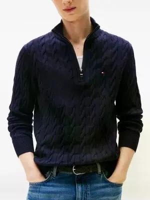 Tommy Hilfiger Cable-knit Half-zip Sweater