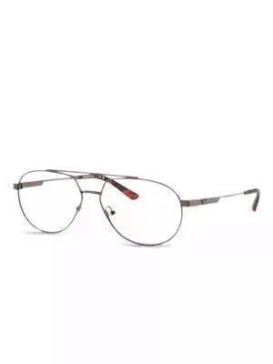 Emporio Armani Round-frame Glasses - Brown