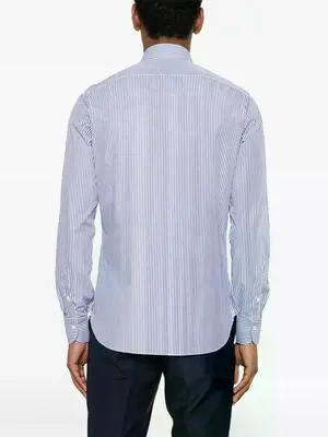 BORRIELLO NAPOLI Striped Button Shirt - Blue