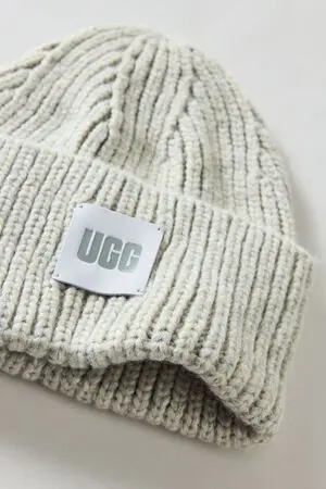 UGG Ribbed Knit Beanie - Light Grey