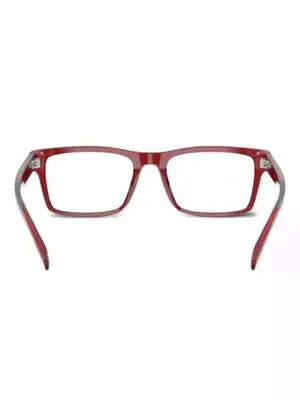 Emporio Armani Square-frame Glasses - Red