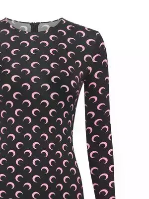 MARINE SERRE Moon-print Jersey Playsuit - Black