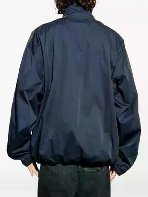 Balenciaga Logo Patch Bomber Jacket - Blue